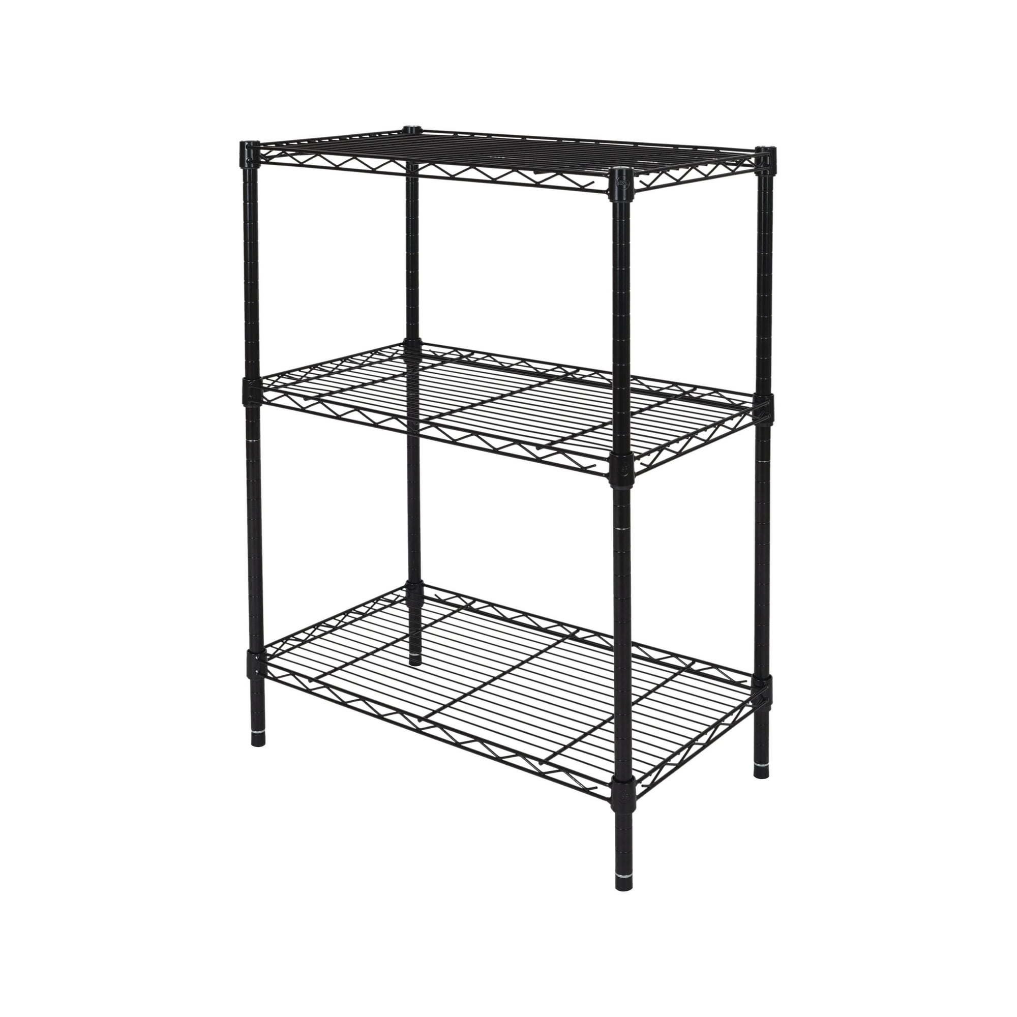 Hyper Tough 3-Tier Multipurpose Wire Shelving Rack, Black Color,750lbs ...